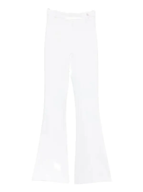 Elisabetta Franchi Flared Trousers - White
