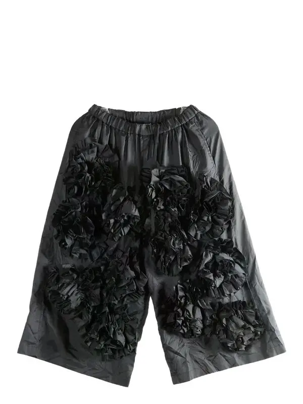 Comme Des Garçons Ruffled Trousers - Black