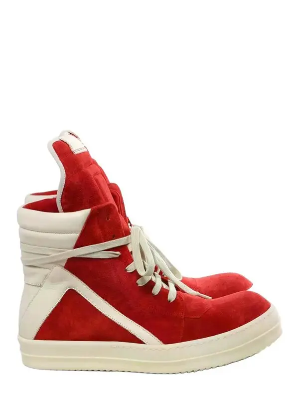 Rick Owens High-top Panelled Sneakers - Red