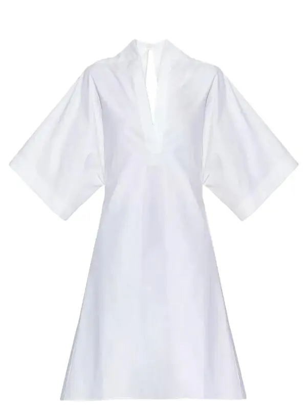 Jacquemus V-neck Flared Dress - White