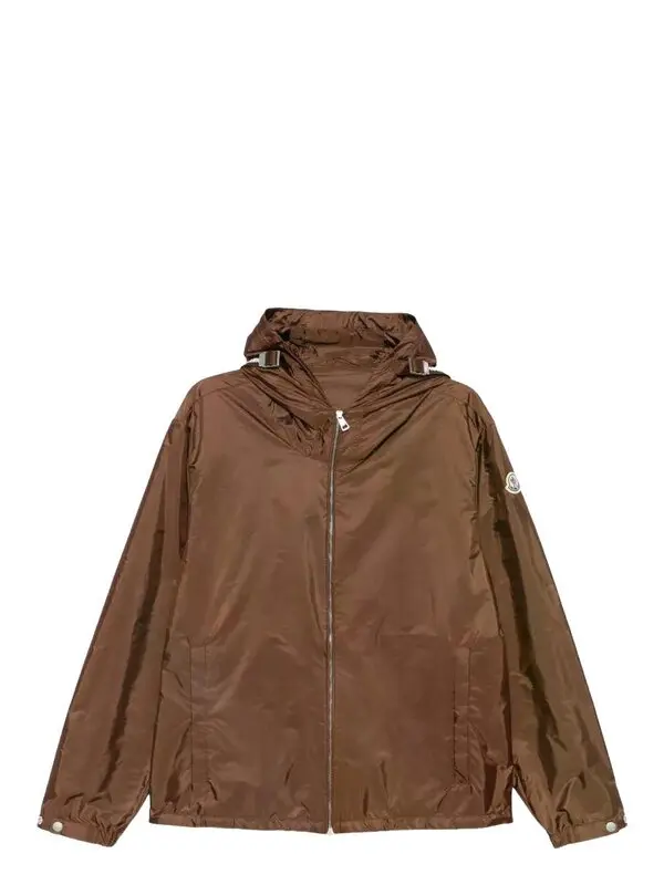 Moncler Hooded Zip Jacket - Brown