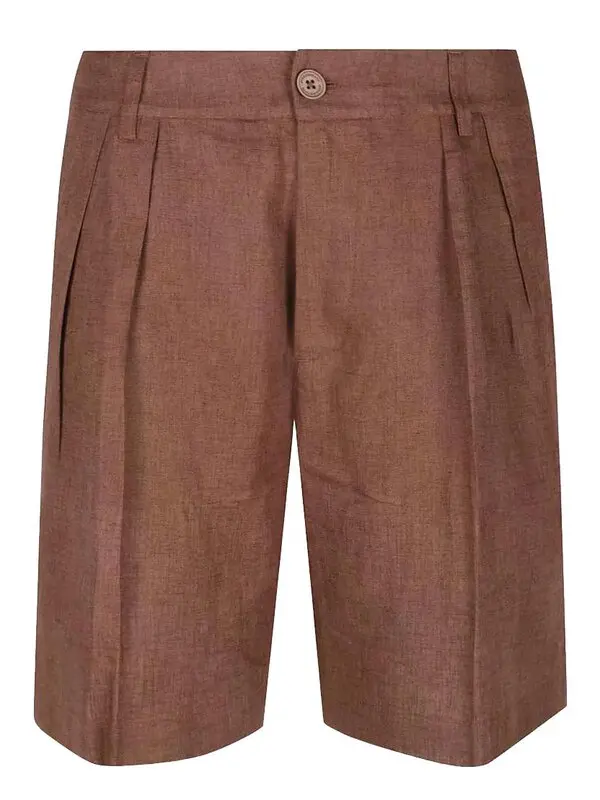 HINNOMINATE Pleated Shorts - Brown