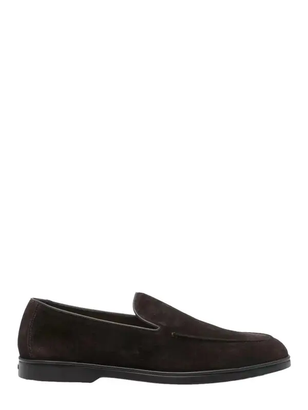 DOUCAL'S Almond-toe Loafers - Brown