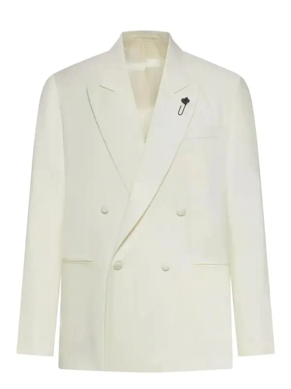 LARDINI Double-breasted Blazer - Neutrals