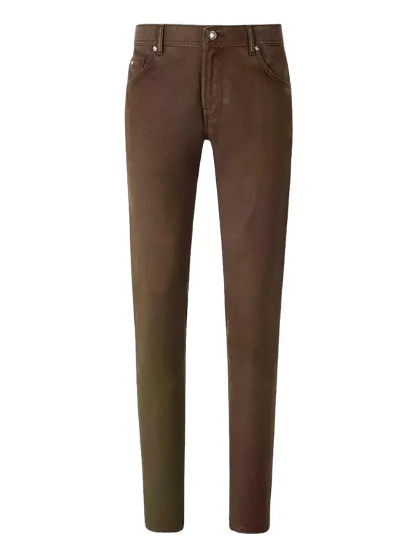 Marco Pescarolo Five-pocket Straight Leg Jeans - Brown