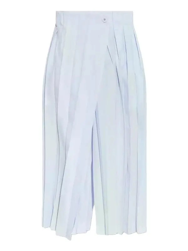 Issey Miyake Pleated Button Trousers - Blue