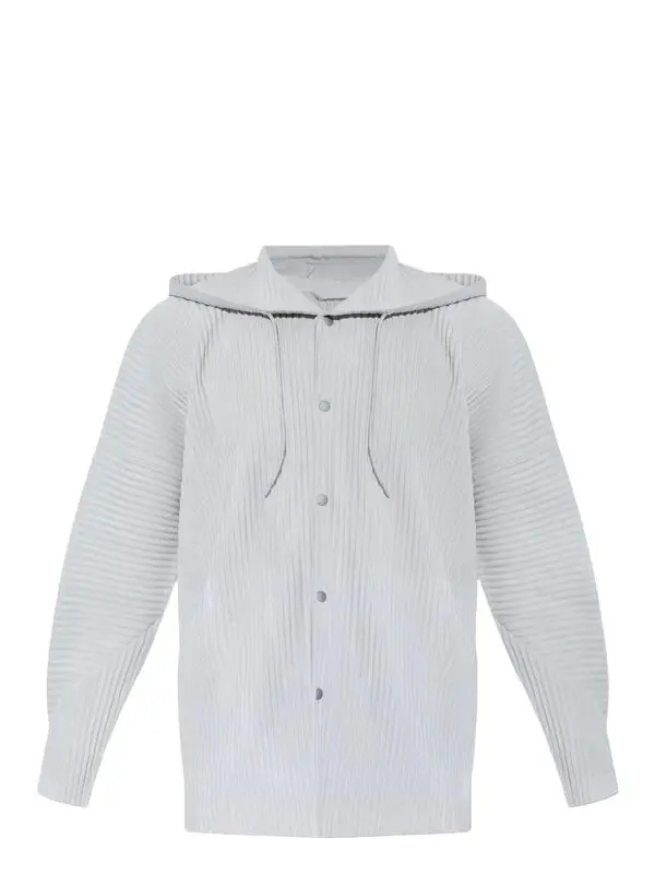 Issey Miyake Hooded Pleated Jacket - Grey