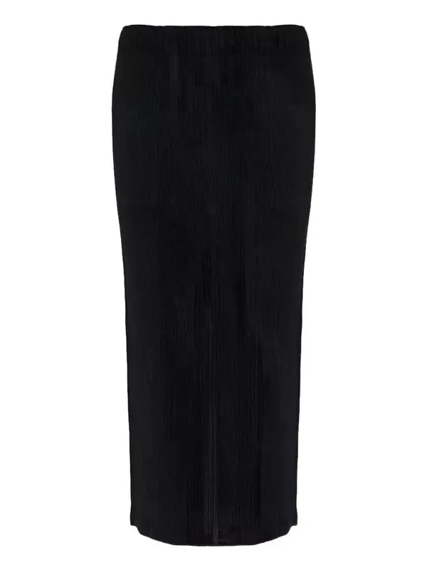 Issey Miyake Pleated Long-length Skirt - Black