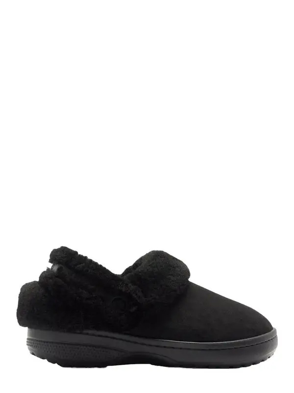 CROCS Classic Unfurgettable Clog Faux-fur Slippers - Black