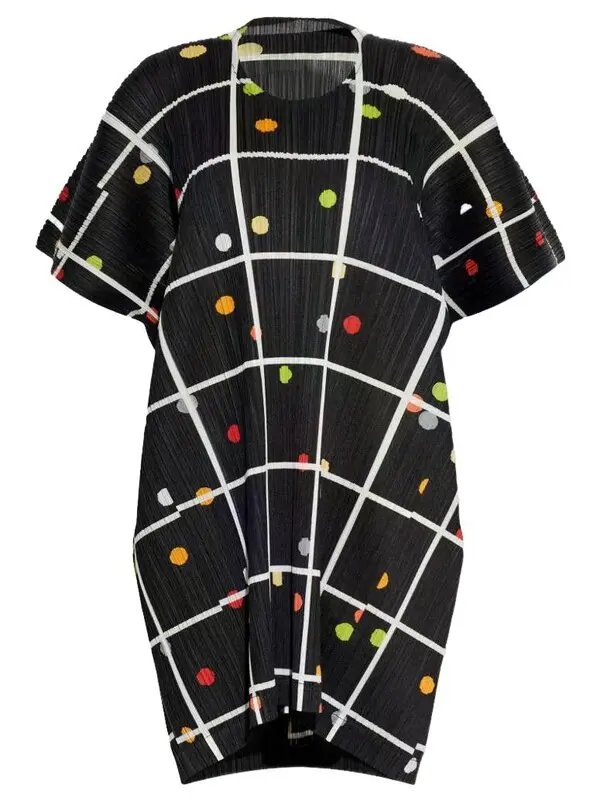 Issey Miyake Crossing Dots Patterned Dress - Black