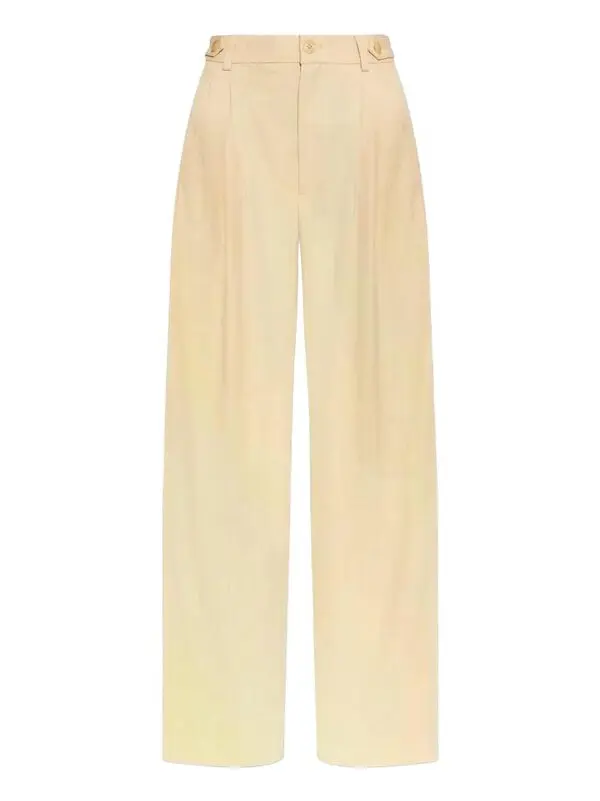 GESTUZ Pleated Wide Leg Trousers - Neutrals