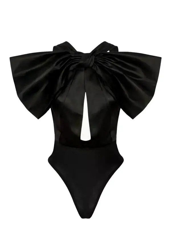 Alchemy Fashions Bow-detail Bodysuit - Black