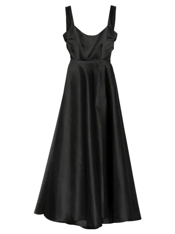 Alchemy Fashions Lia Scoop-neck Maxi Dress - Black