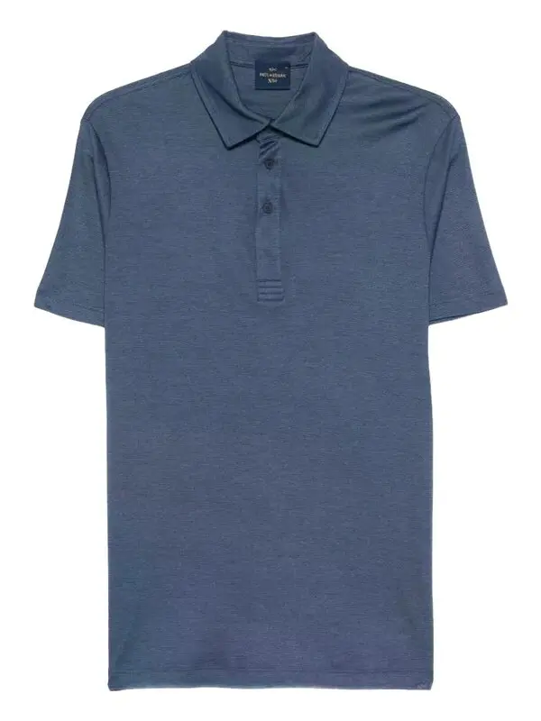 Paul & Shark Buttoned Striped Polo Shirt - Blue
