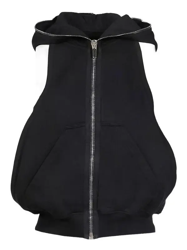 Rick Owens Cyclops Gimp Hooded Gilet - Black