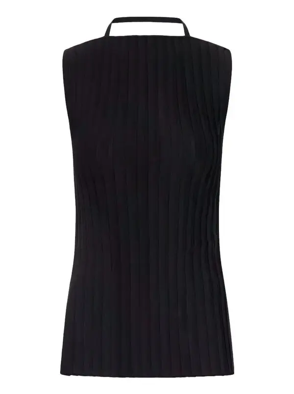Sportmax Ribbed Knit Top - Black