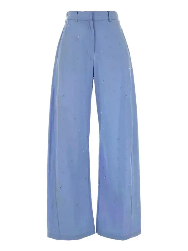 Giuseppe Di Morabito Poplin Wide-leg Trousers - Blue