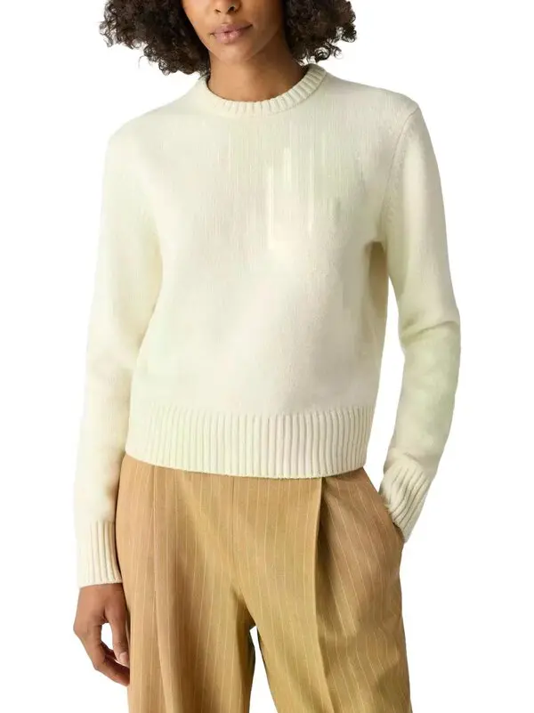 TOCCIN Jenny Classic Crewneck Sweater - Neutrals