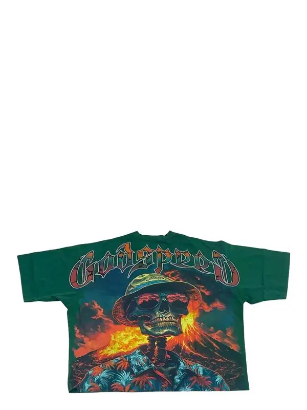 GODSPEED Disaster-graphic T-shirt - Green