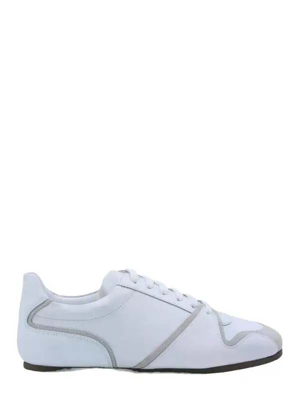 Moschino Panelled Lace-up Sneakers - White