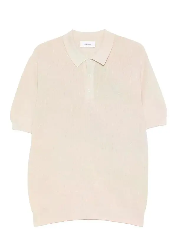 LARDINI Short-sleeve Polo Shirt - Neutrals