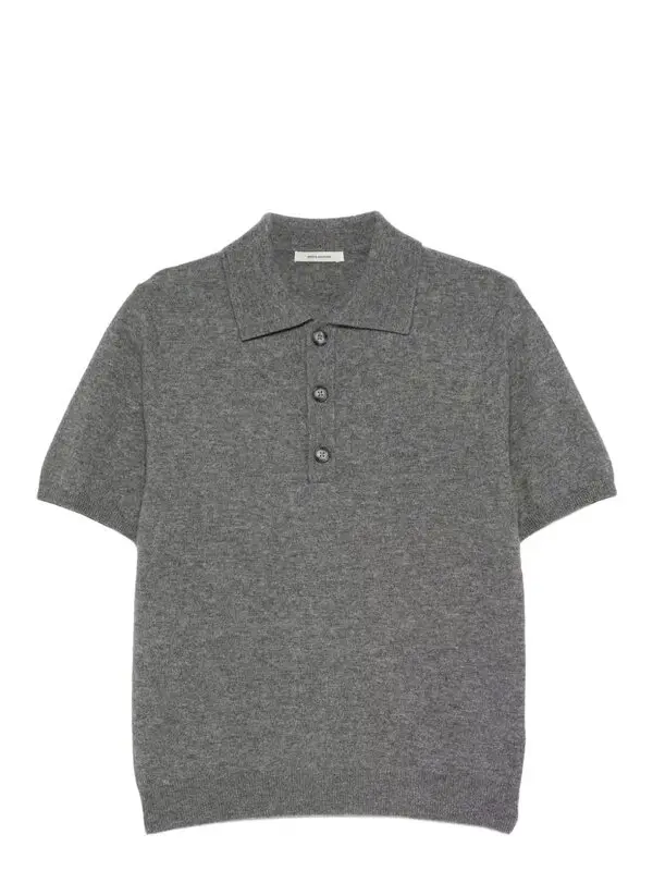 ENTIRE STUDIOS Buttoned Short-sleeve Polo Shirt - Grey