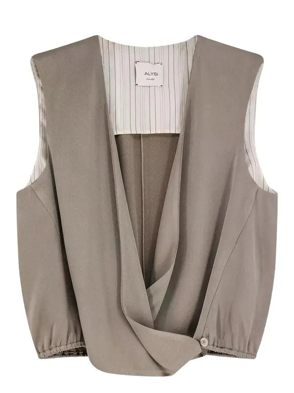 ALYSI V-neck Vest - Neutrals