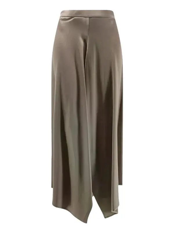 ALYSI Asymmetrical-hem Maxi Skirt - Brown