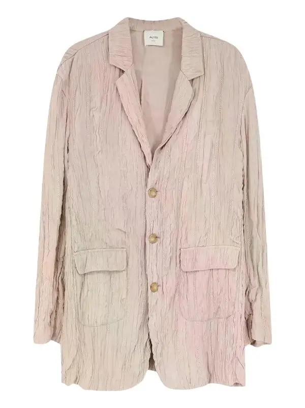 ALYSI Flap-pockets Wrinkled Blazer - Neutrals