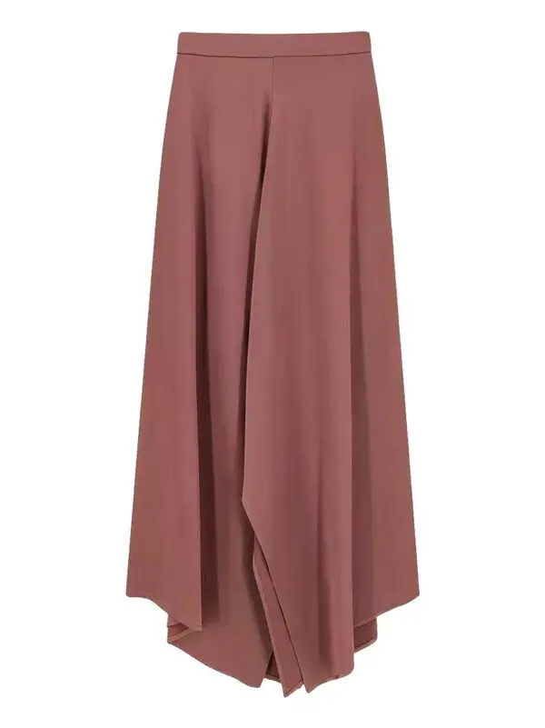 ALYSI Midi Asymmetric Hem Skirt - Pink