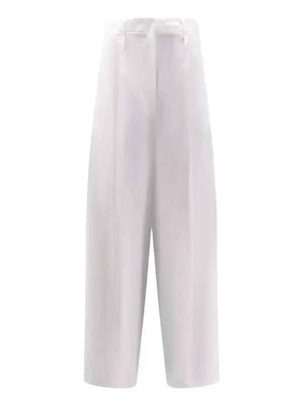ALYSI Wide-leg Trousers - White