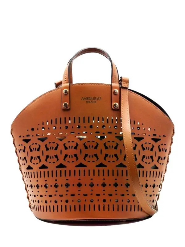 AVENUE 67 Laser-cut Tote Bag - Brown
