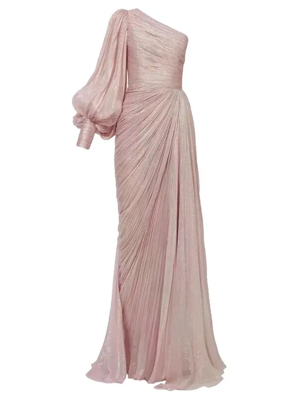 IRIS SERBAN Serafine One-shoulder Maxi Dress - Pink