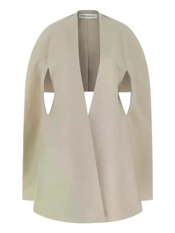 FEDERICA BONIFACI Asymmetrical Cape - Neutrals
