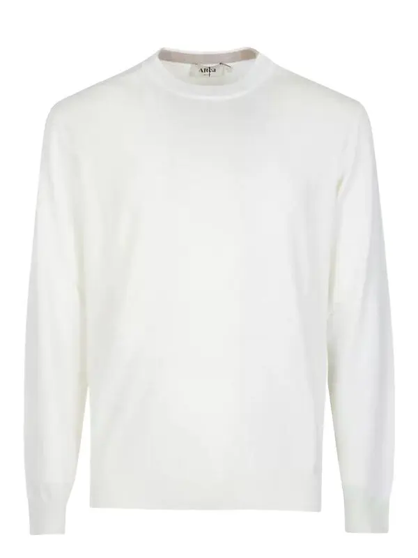 Altea Cotton Crew Neck Sweater - White