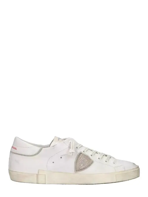 Philippe Model Prsx Suede-badge Sneakers - White