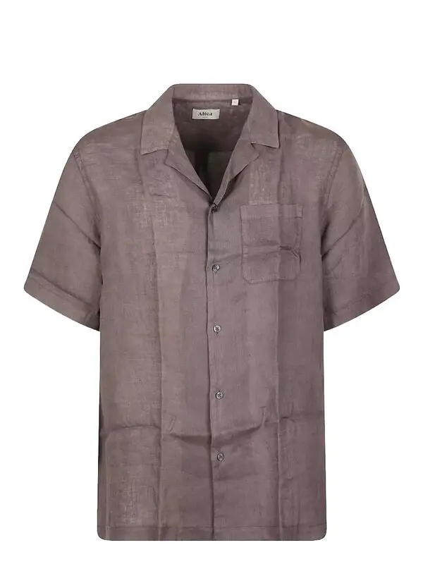 Altea Short-sleeved Camp-collar Shirt - Grey