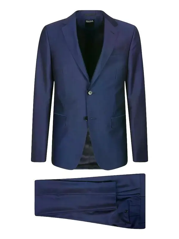 Zegna Buttoned Suit - Blue