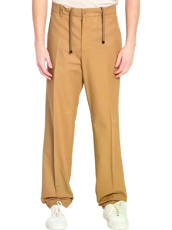Moncler Logo Patch Trousers - Neutrals