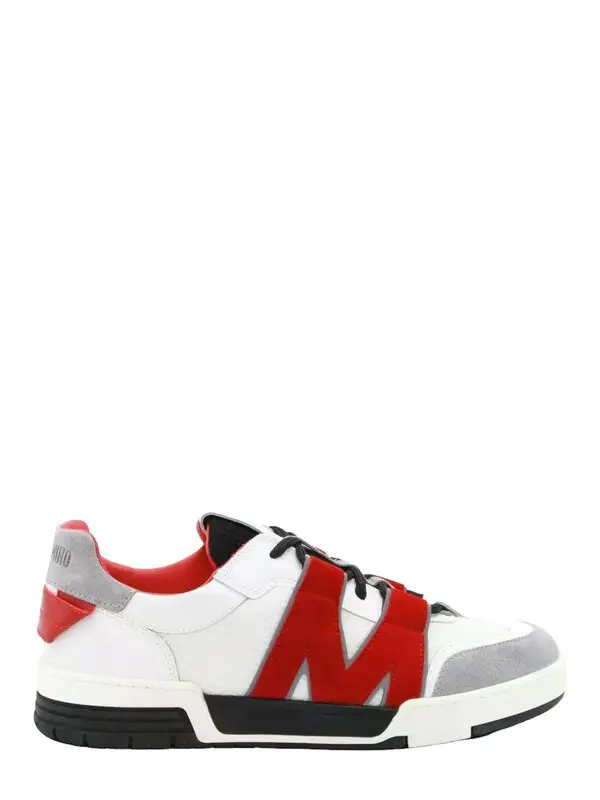 Moschino Suede Detail Sneakers - White