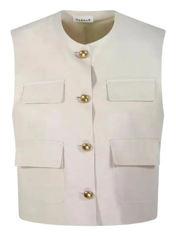 P.a.r.o.s.h Flap-pocket Waistcoat - Neutrals