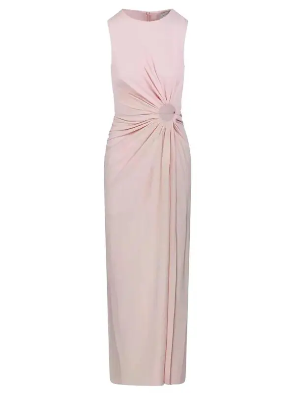 Sportmax Ring-detail Draped Maxi Dress - Pink