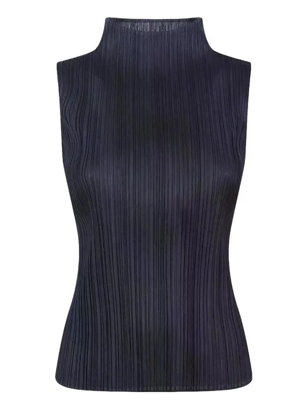 Issey Miyake Pleated Top - Blue
