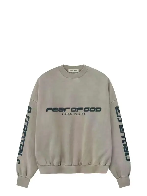 Fear Of God Logo Detail Crew-neck Sweatshirt - Grey