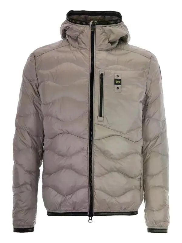 BLAUER. Quilted Hooded Jacket - Neutrals