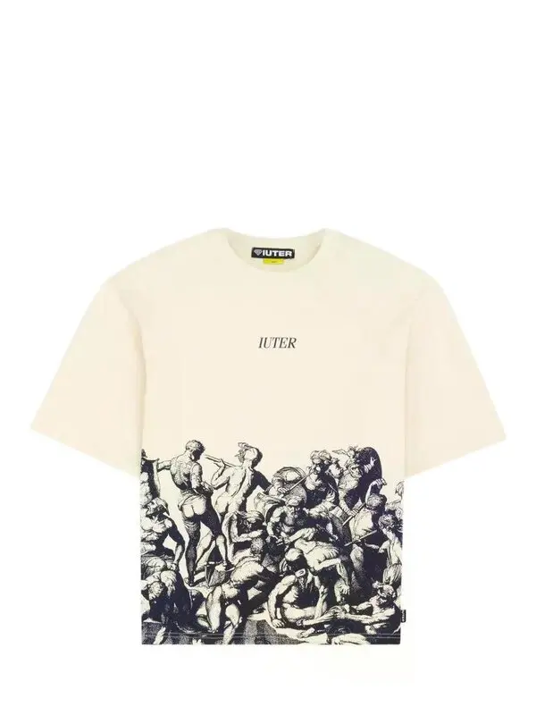 IUTER Battle Reverse Stitch T-shirt - Neutrals