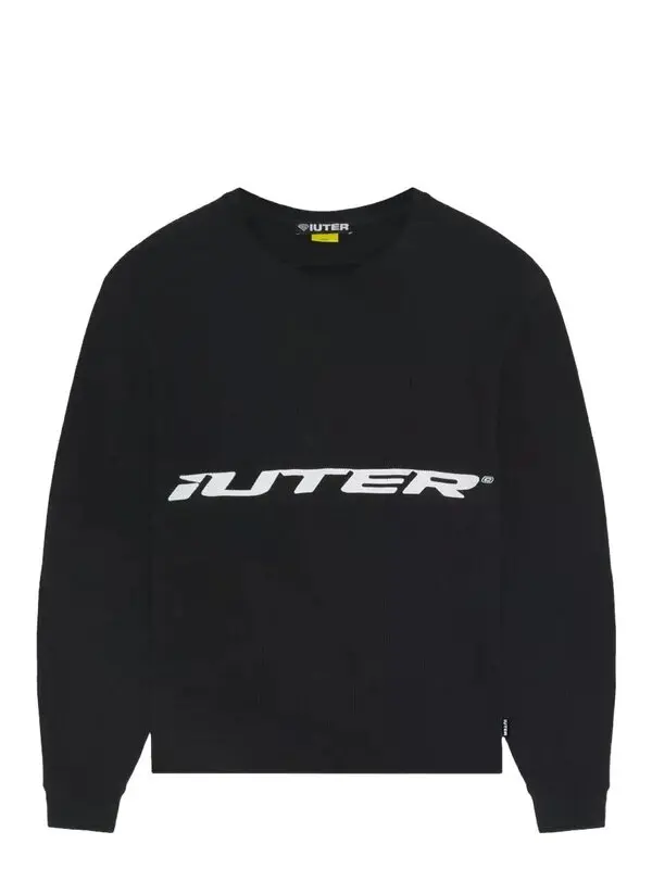 IUTER Waffle Long-sleeve T-shirt - Black