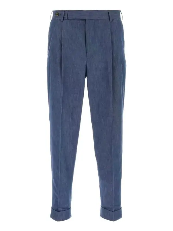 PT TORINO Cuffed Tapered Trousers - Blue