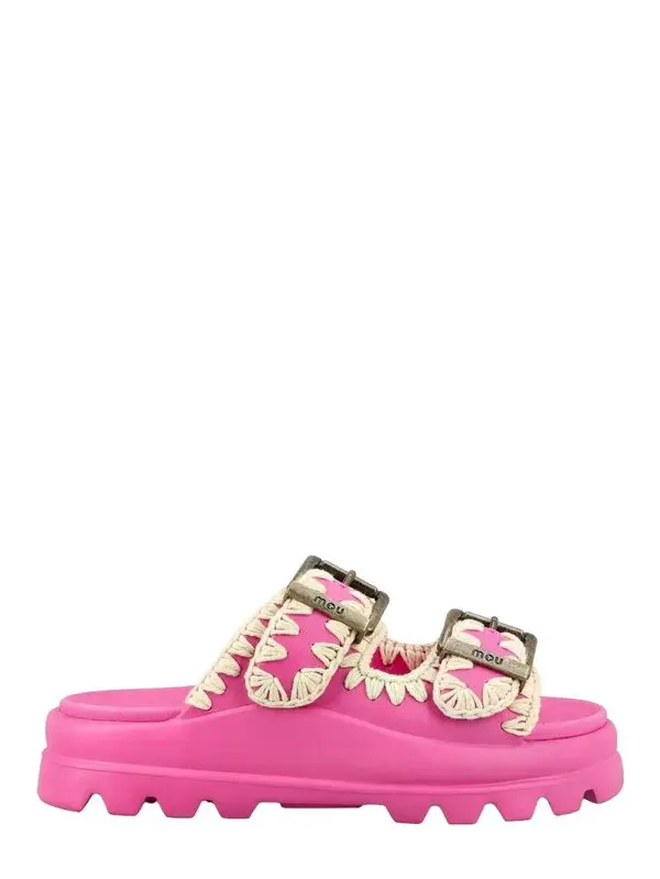 Mou Eva Buckle Sandals - Pink