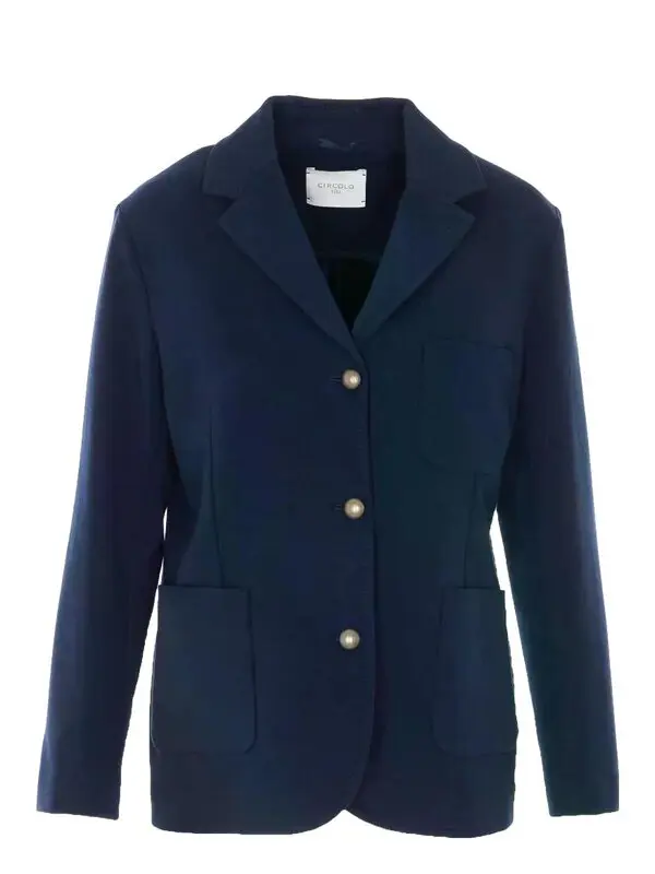 CIRCOLO 1901 Single-breasted Button Jacket - Blue